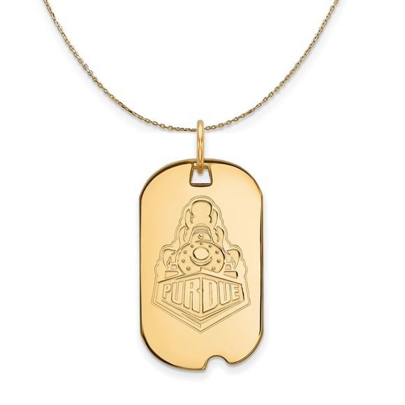 Black Bow Jewelry Co. | Jewelry | 4k Yellow Gold Purdue Logo Dog Tag ...